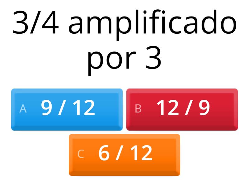 Amplificación y simplificación de fracciones 5° Clase 9 - Quiz