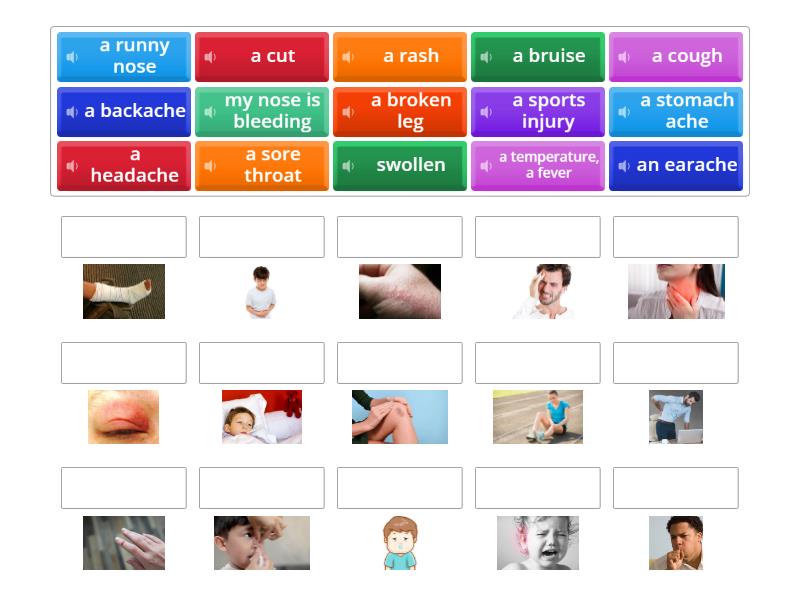 Symptoms and illnesses - Match up