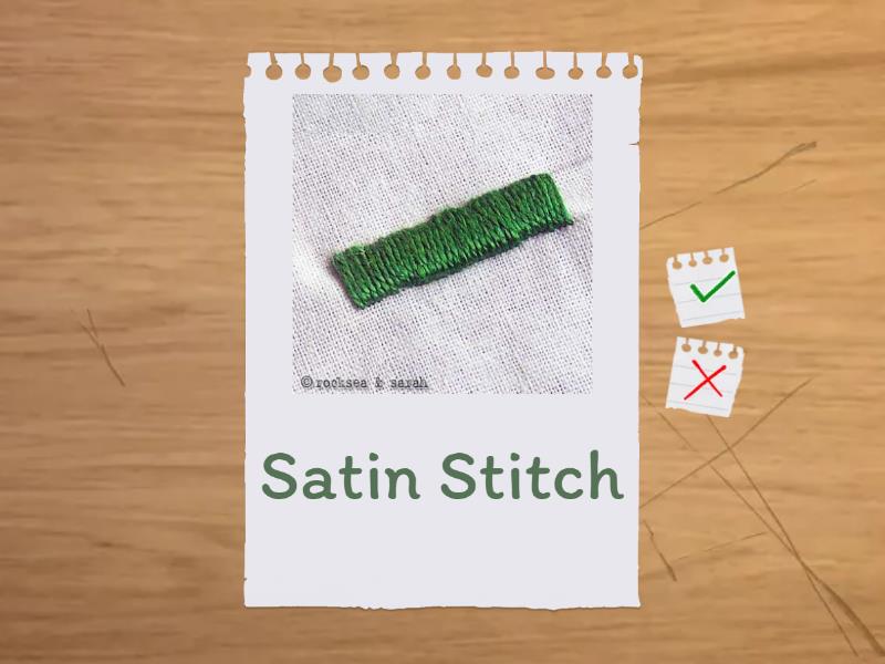 Types of stiches - Flash cards