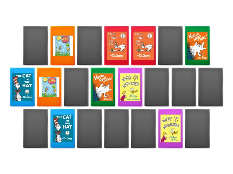 Most famous Dr. Seuss Books. - Matching pairs