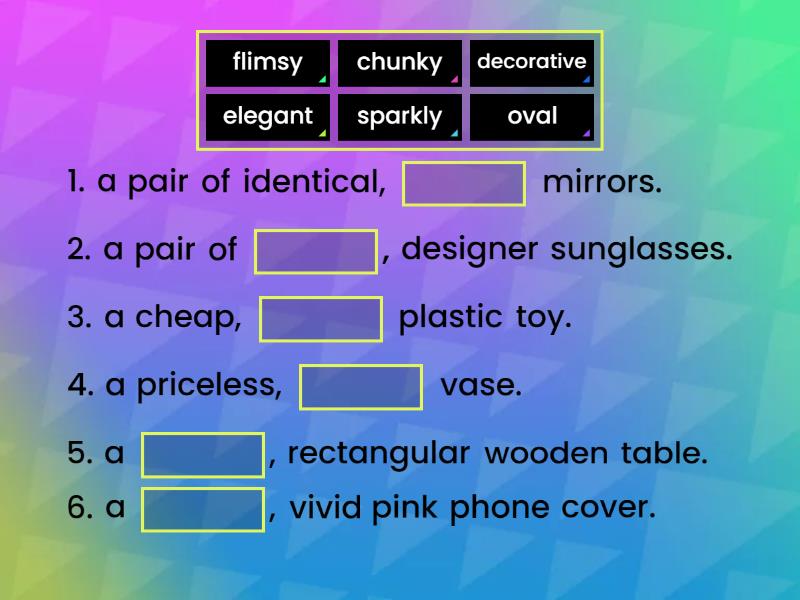 Roadmap B2 4A Fill in the gaps in the Description - Complete the sentence