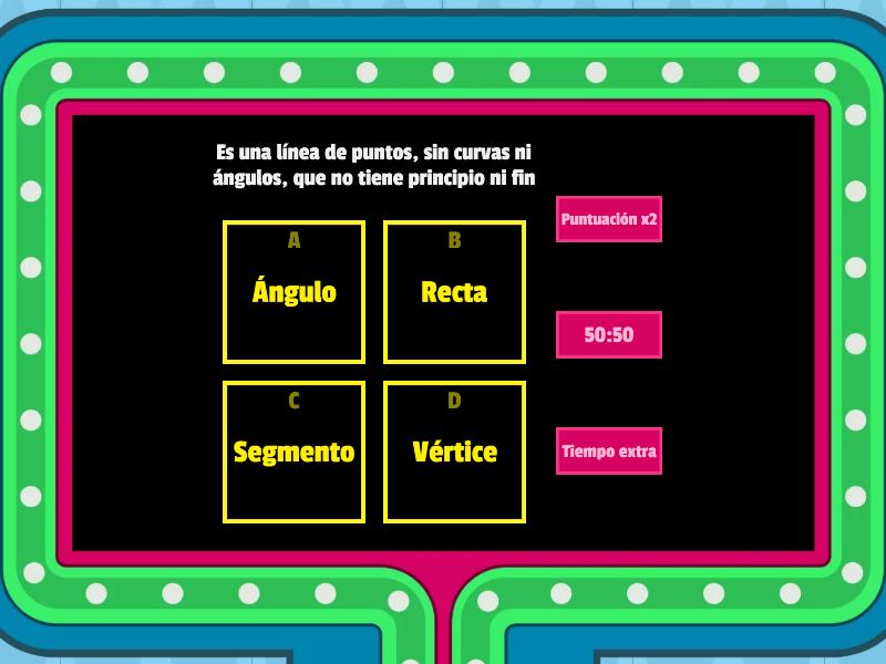 RECTAS Y ANGULOS - Gameshow quiz