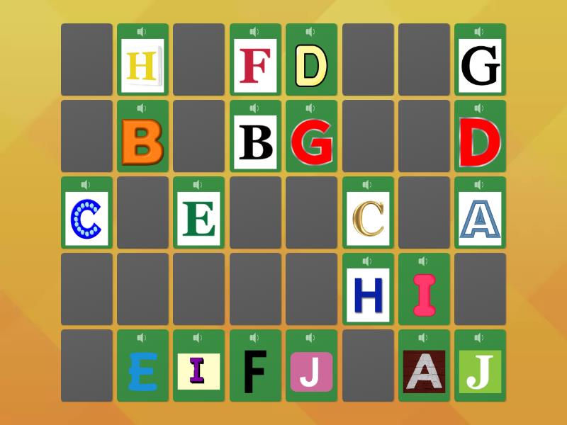 Alphabet 1 - Matching pairs