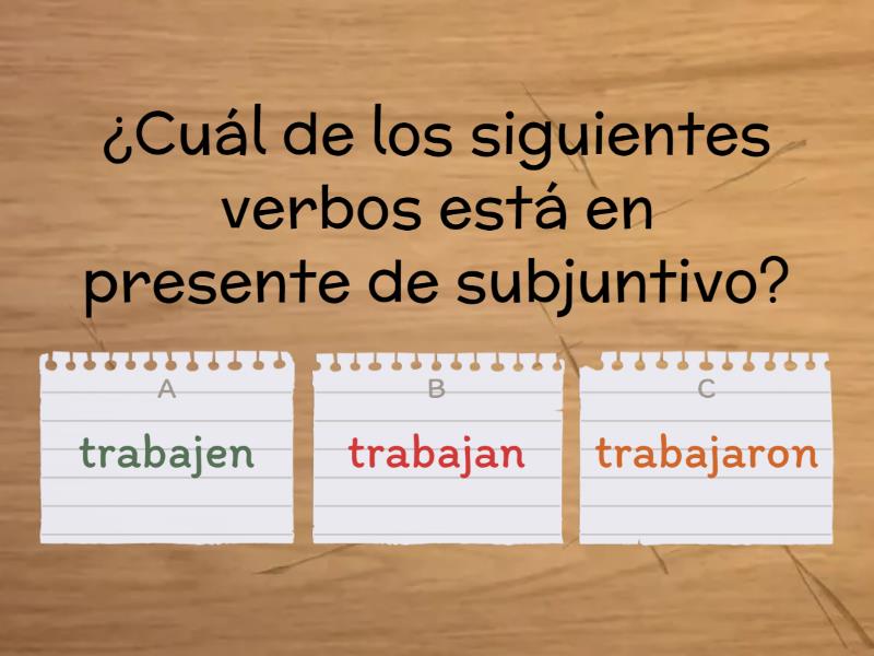 Presente de subjuntivo - Quiz