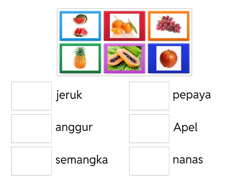 quiz anak paud - Match up