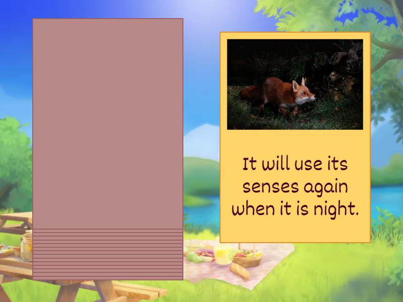 The red fox reading - Speaking cards