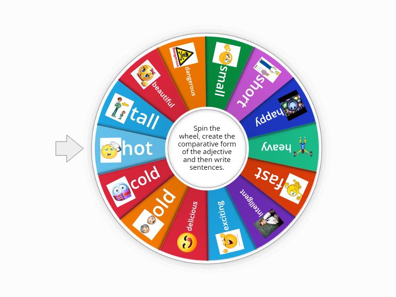 Wheel Comparative Adjectives - Random wheel