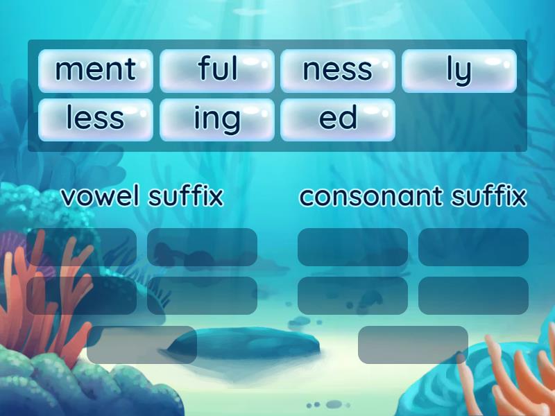 Consonant or vowel suffix? - Group sort