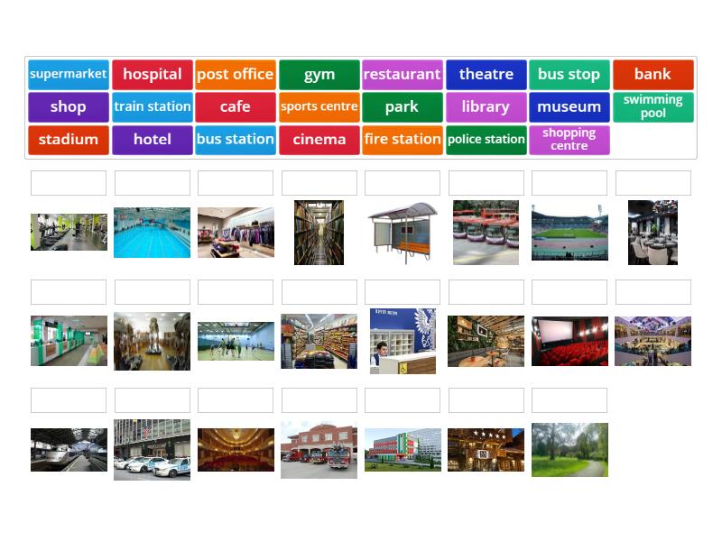 GG2 UNIT 5 places (1 and 2) - Match up
