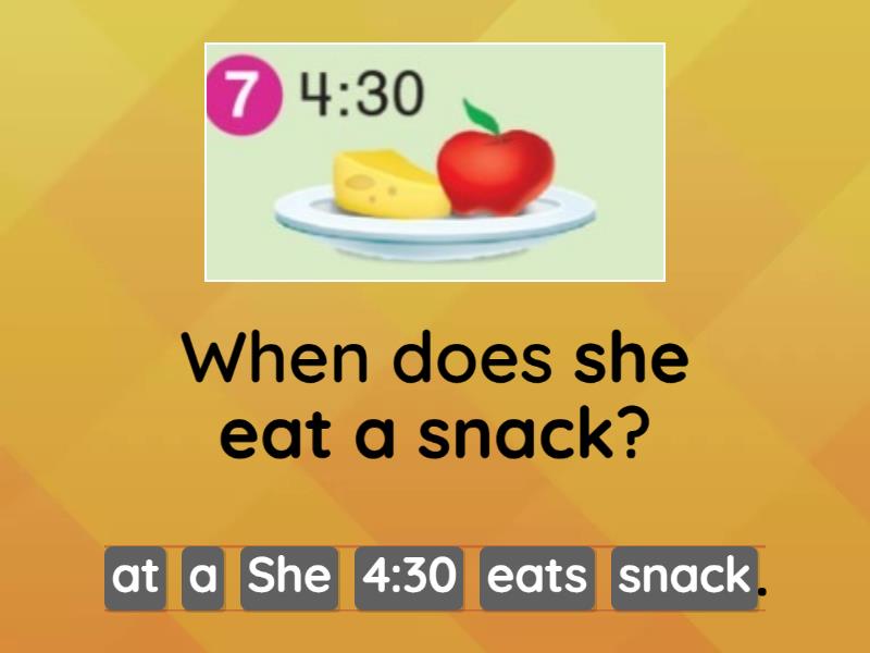 Everybody Up 2 Unit 7 Lesson 2_ She/He eats_Unjumble - Phục hồi trật tự