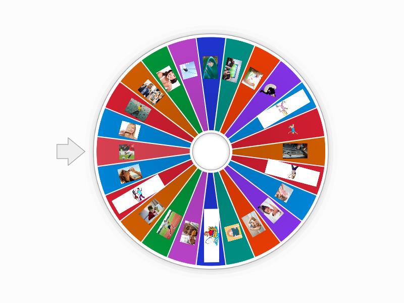 Present Continuous - Spin the wheel