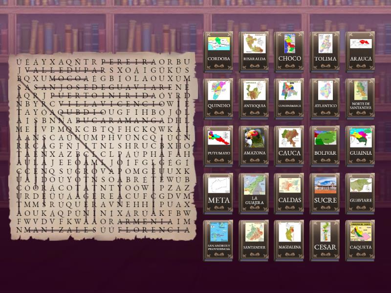 SOPA DE LETRAS: DEPARTAMENTOS Y ADIVINA SU CAPITALES - Wordsearch