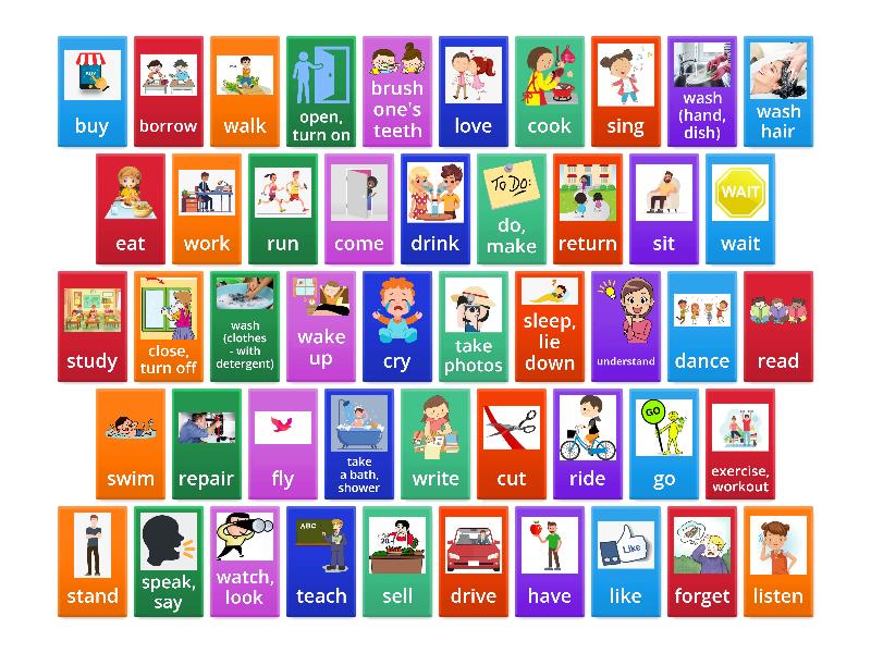 Verbs TAL - Flip tiles