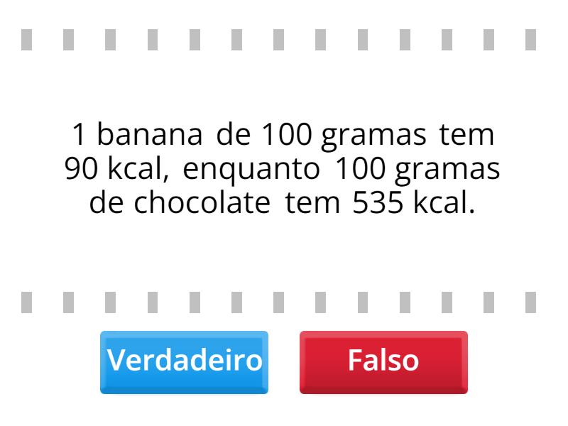Nutrientes - True or false