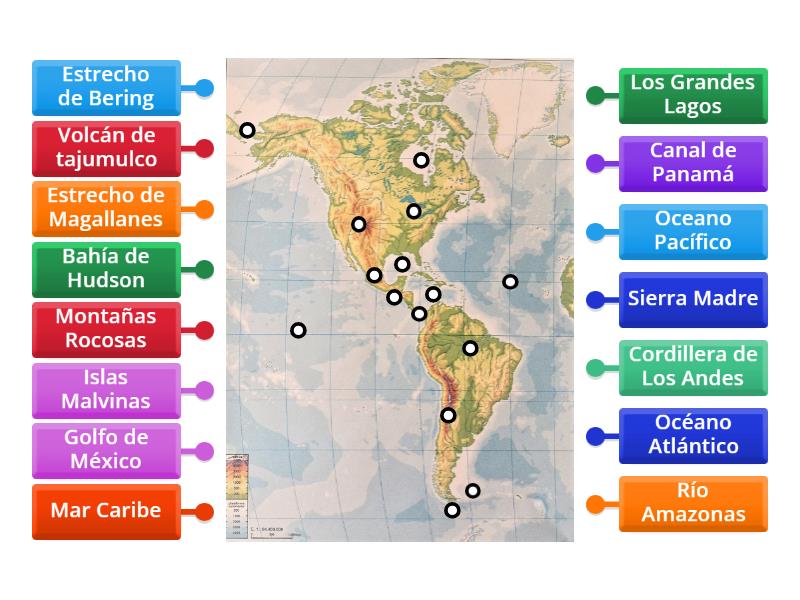 Accidentes geográficos de América - Labelled diagram
