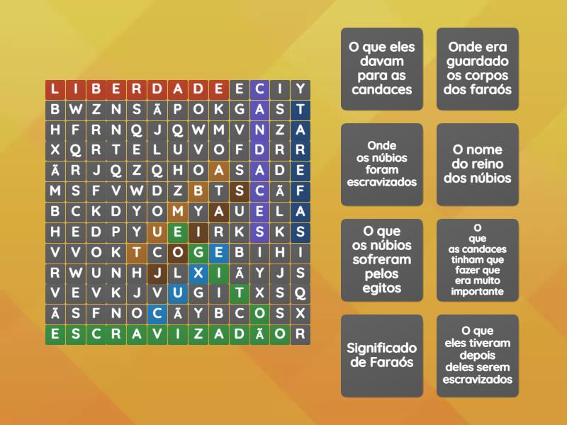 O reino de Kush - Wordsearch