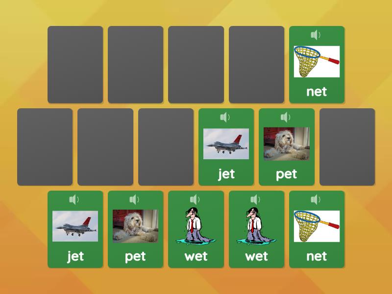 short e, et - Matching pairs