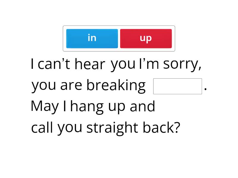 Telephone - Complete the sentence