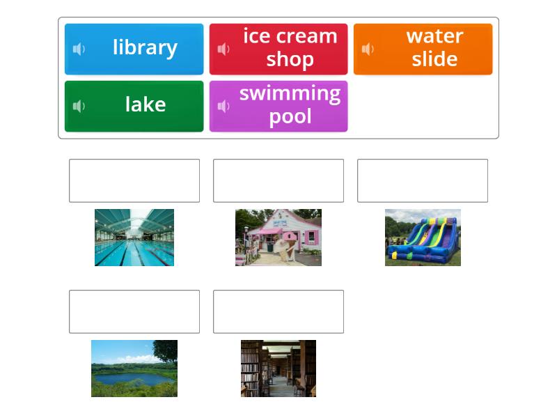 REVIEW VOCABULARY UNIT 4 - WHAT'S IN YOUR NEIGHBORHOOD? - Match up