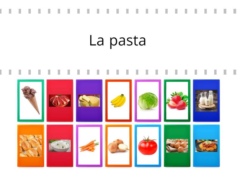 Vocabulario de comida - Find the match