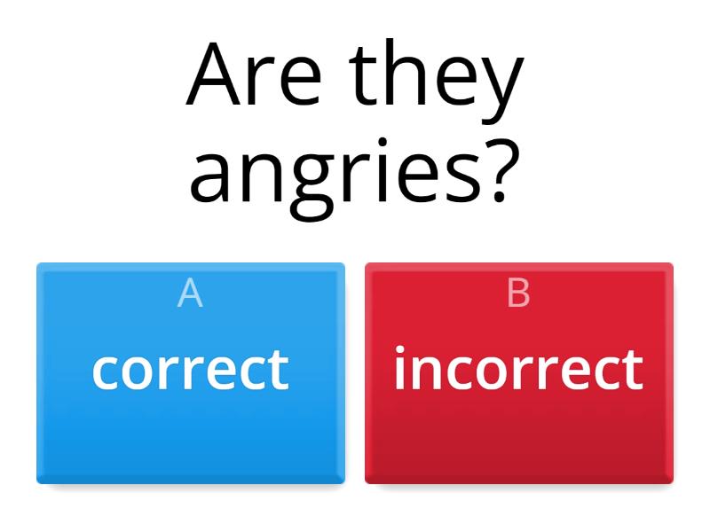 Simple present - verb to be (correct/incorrect) - Test