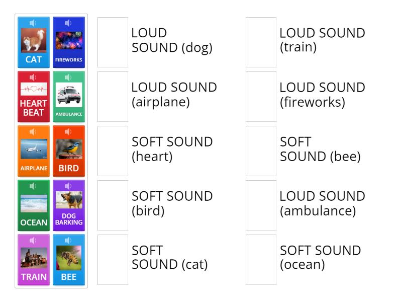 SOFT AND LOUD SOUNDS - Match up