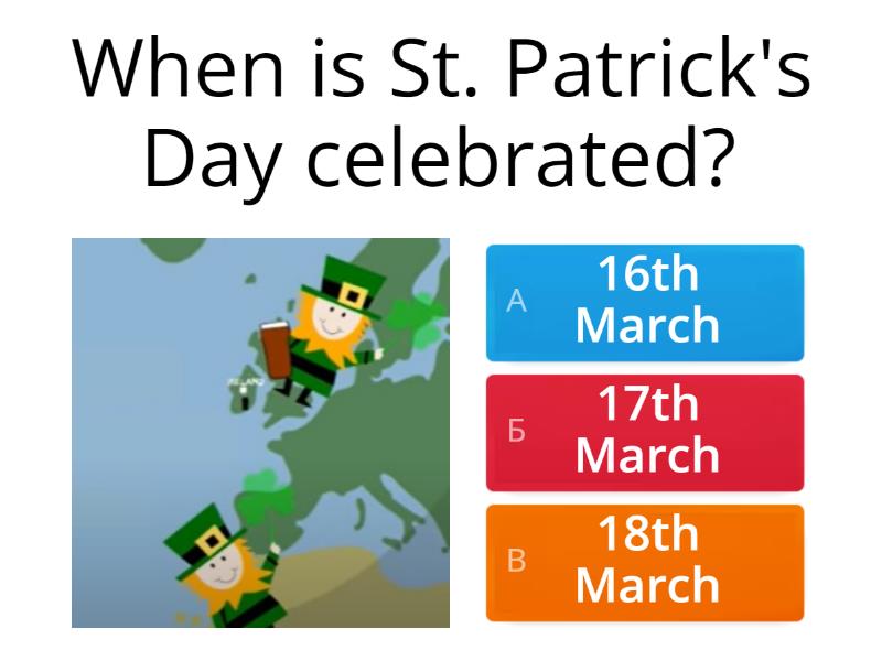 St. Patrick - history - Quiz