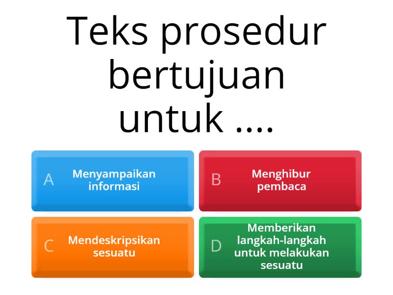 Pre Test Teks Proseur - Quiz
