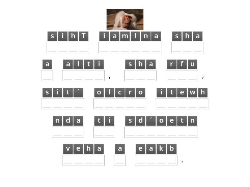 AWESOME ANIMALS - Anagram