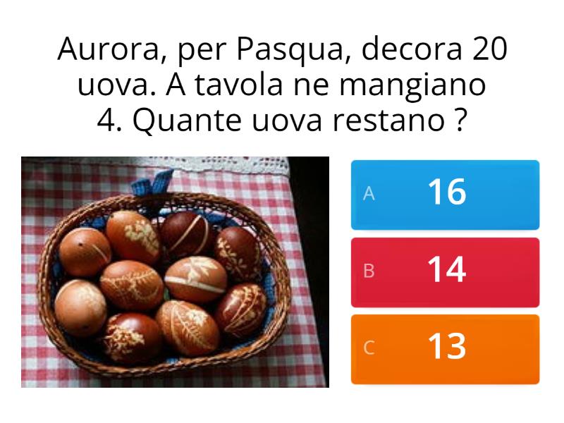 PROBLEMI - classe seconda - Quiz