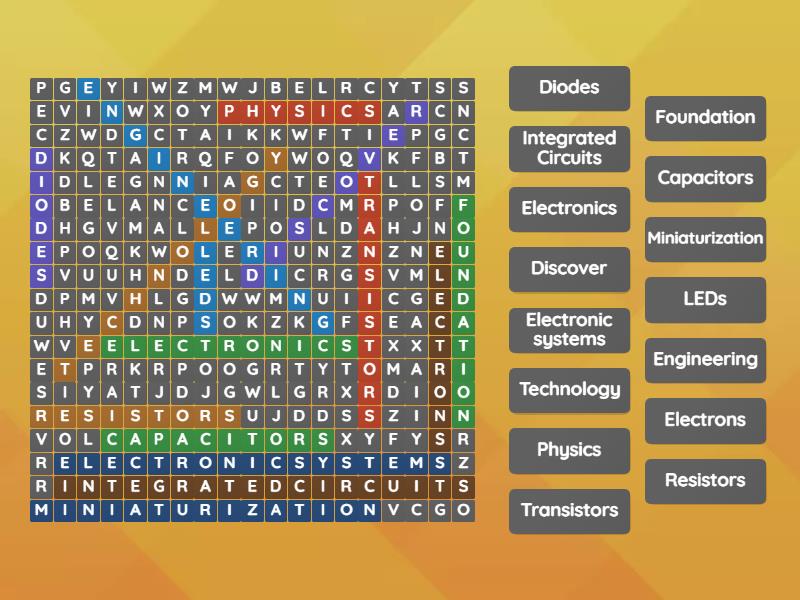 electronis - Wordsearch