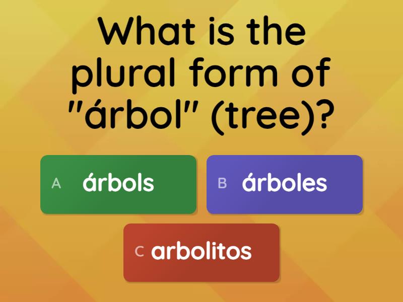 Plurals - Quiz