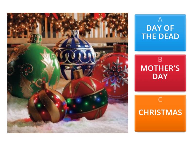 HOLIDAYS & CELEBRATIONS - Quiz