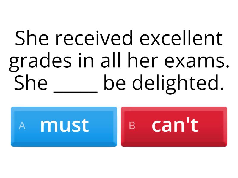 Making Deduction: Must or Can't_Solutions.Pre-Intermediate_Unit 4G - Quiz