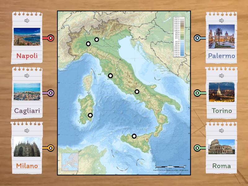 Città Famose Italiane - Labelled diagram