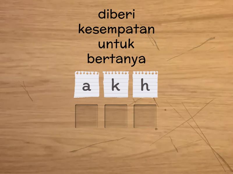 Kuis Tema 6 PKn - Anagram