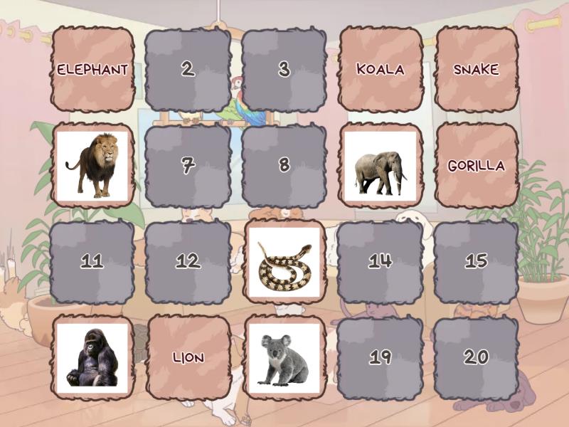 Memory - Vocabulary LS1 Animals - Parejas