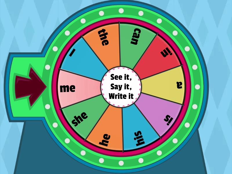 1 -10 Sight Words - Spin the wheel