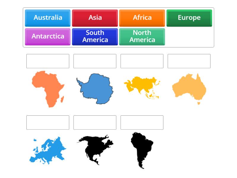 The continents - Match up