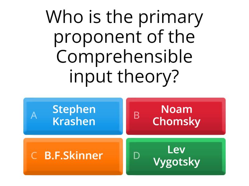 The pedagogy of Comprehensible input - Quiz
