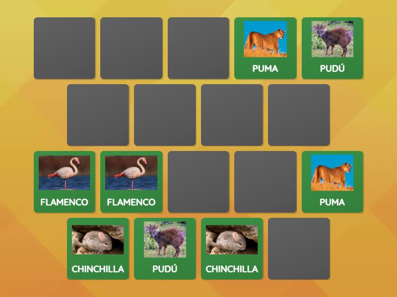 MEMORICE ANIMALES CHILENOS - Parejas
