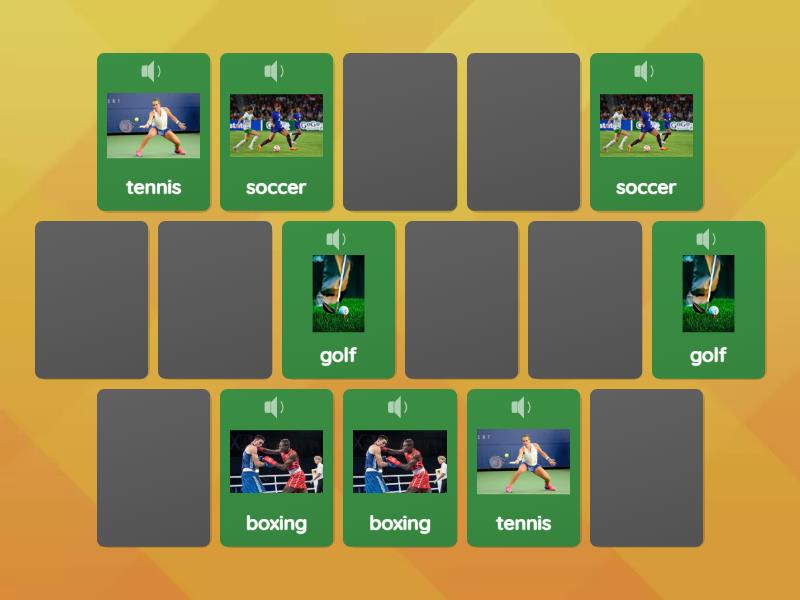 Sports - Matching pairs
