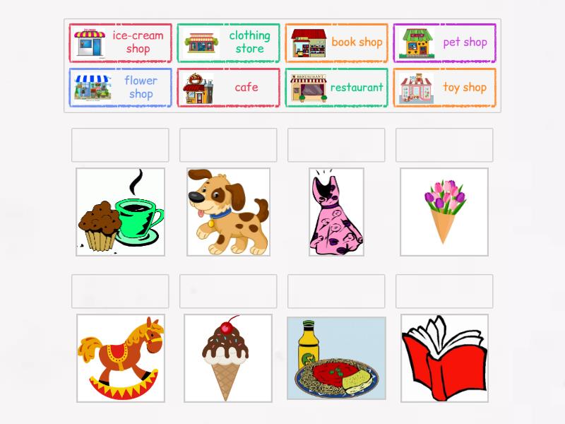 Shops and items - Match up