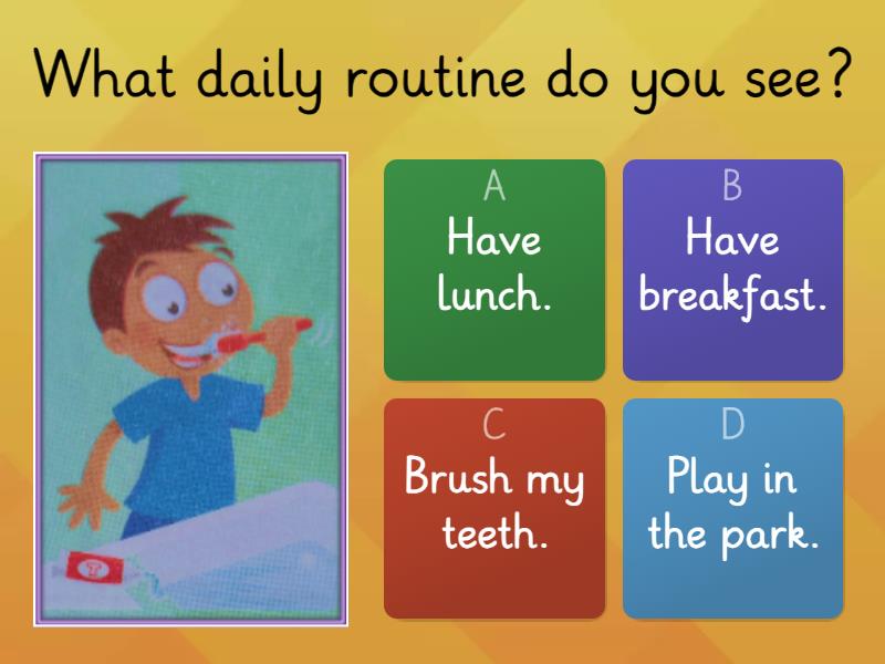 Daily routines - Super Minds 2 - Quiz