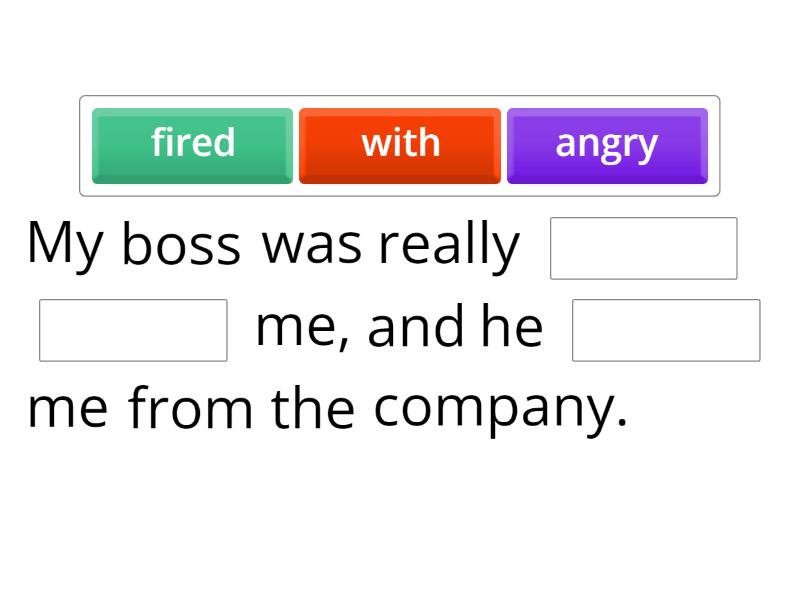 VOCABULARY SET 1 - Complete the sentence