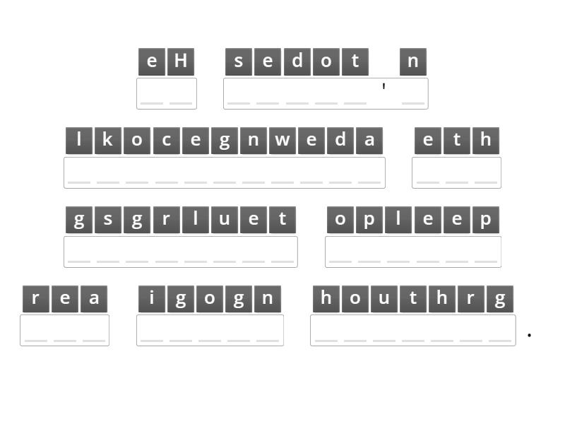 Simple present - Anagrama