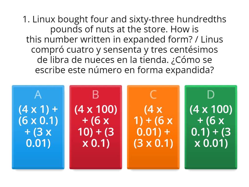 4.2(B) represent the value of the digit in whole numbers through ...