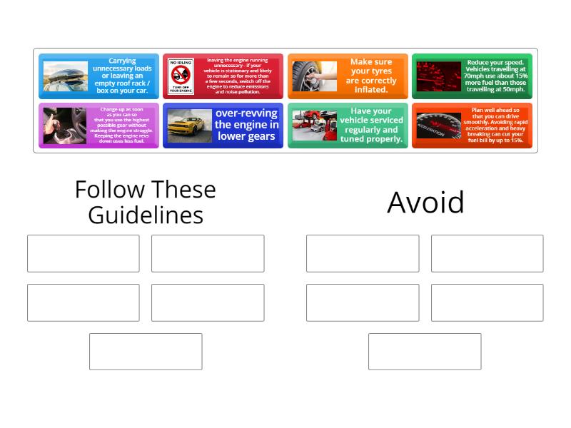 Fuel Efficient Driving - Group sort