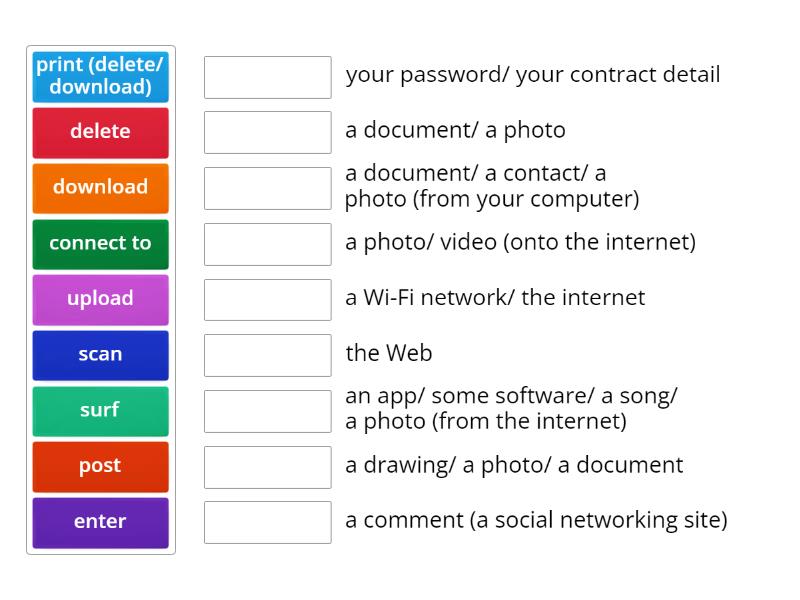 7A Computing Collocations (A2 Solutions - Match up
