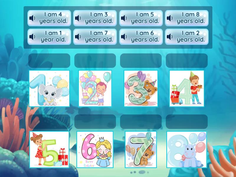 I am # years old. - Kids - Match up